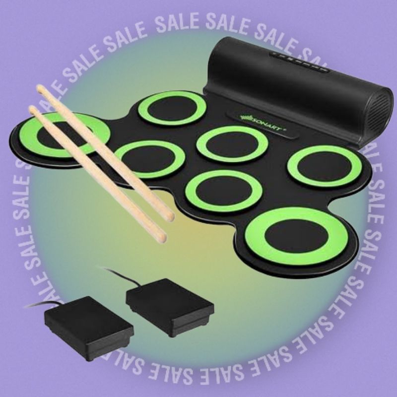 Jual electric drum pad / drum kit 7 pad roll up usb power/ drum ...