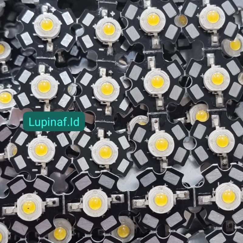 Jual HPL 1 WATT ( HIGH POWER LED ) + PCB PENDINGIN 1W WARNA PUTIH ...