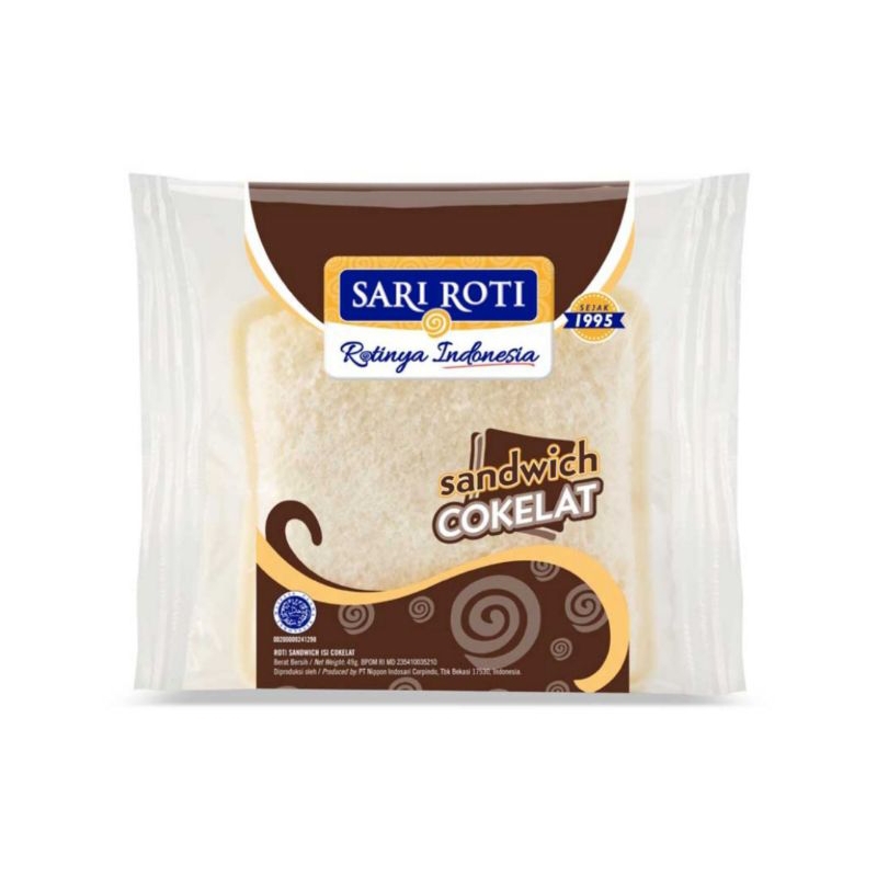 Jual Sari Roti Sandwich 49gr / Cokelat / Keju / Blueberry / Pandan ...