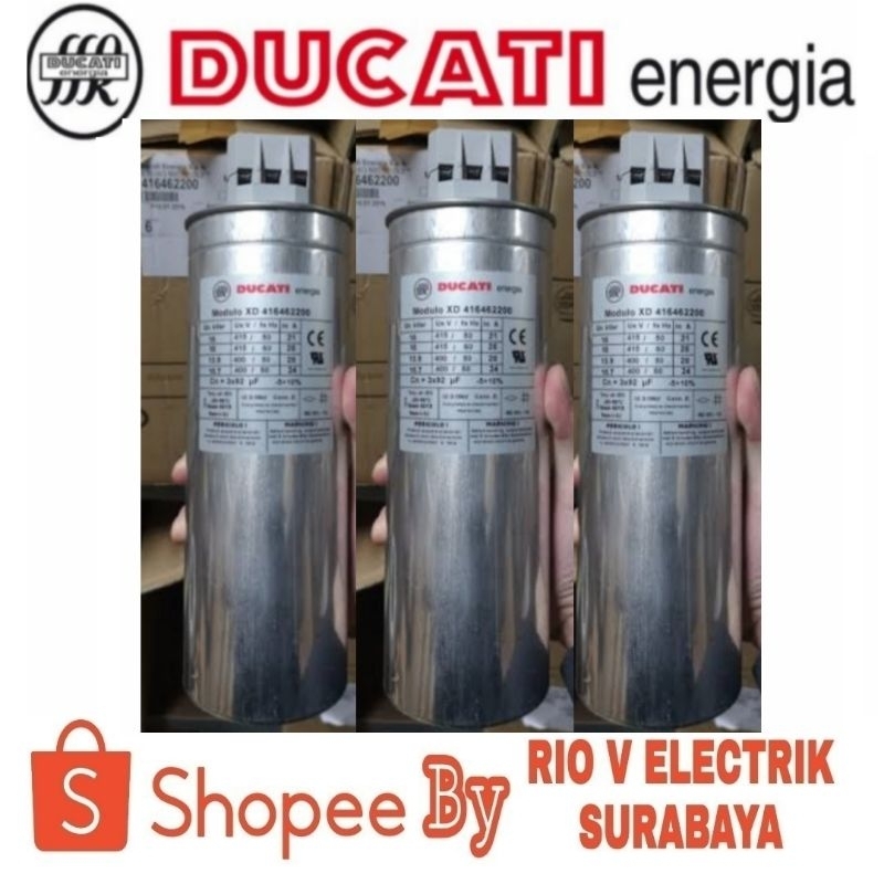 Jual Capacitor Ducati Energia 3P 15 kvar 415 VAC Modulo XD 416462200 Kapasitor Bank ducati 3 ...