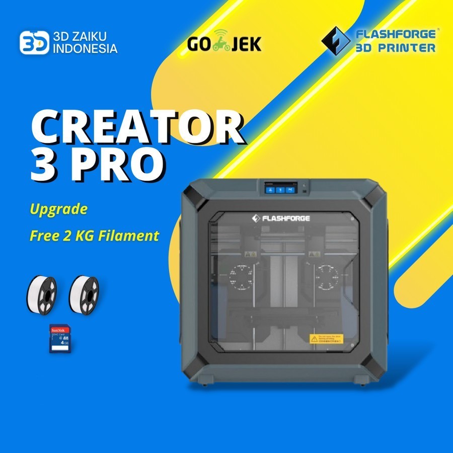 Jual 3D Printer Flashforge Creator 3 PRO IDEX Independent Dual ...