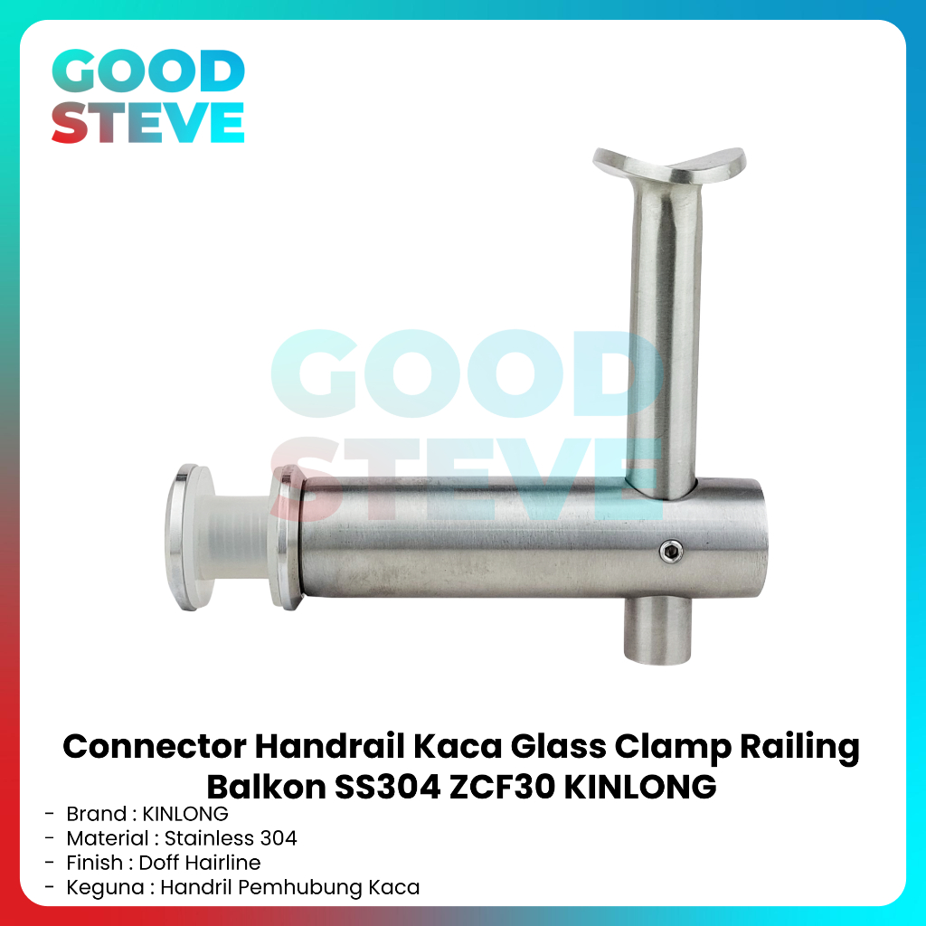 Jual Connector Handrail Kaca Glass Clamp Railing Balkon SS304 ZCF30 ...