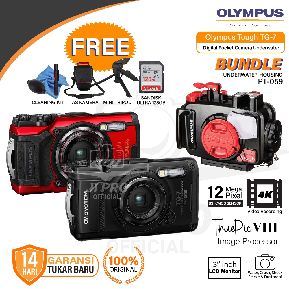 Jual Olympus Tough TG-7 Digital Pocket Camera Underwater Waterproof ...