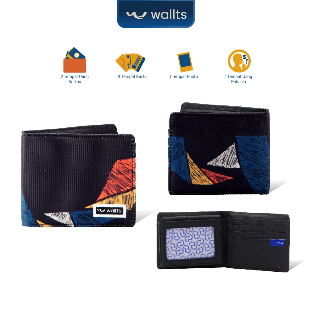Jual Wallts Dompet Lipat Kanvas Pria Anti Air - Keio Motif | Shopee Indonesia