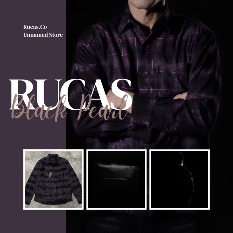 Jual RUCAS FLANNEL SHIRT BLACK PEARL (SEGEL) | Shopee Indonesia