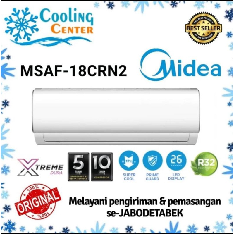 Jual AC MIDEA 2 PK MSAF CRN2 UNIT ONLY AC MIDEA 2 PK MSAF 18CRN2 ...