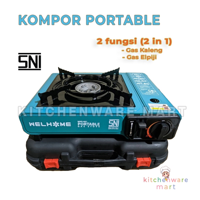 Jual Kompor Gas Portable Wellhome 2 in 1 kompor gas portable - 2 in 1 ...
