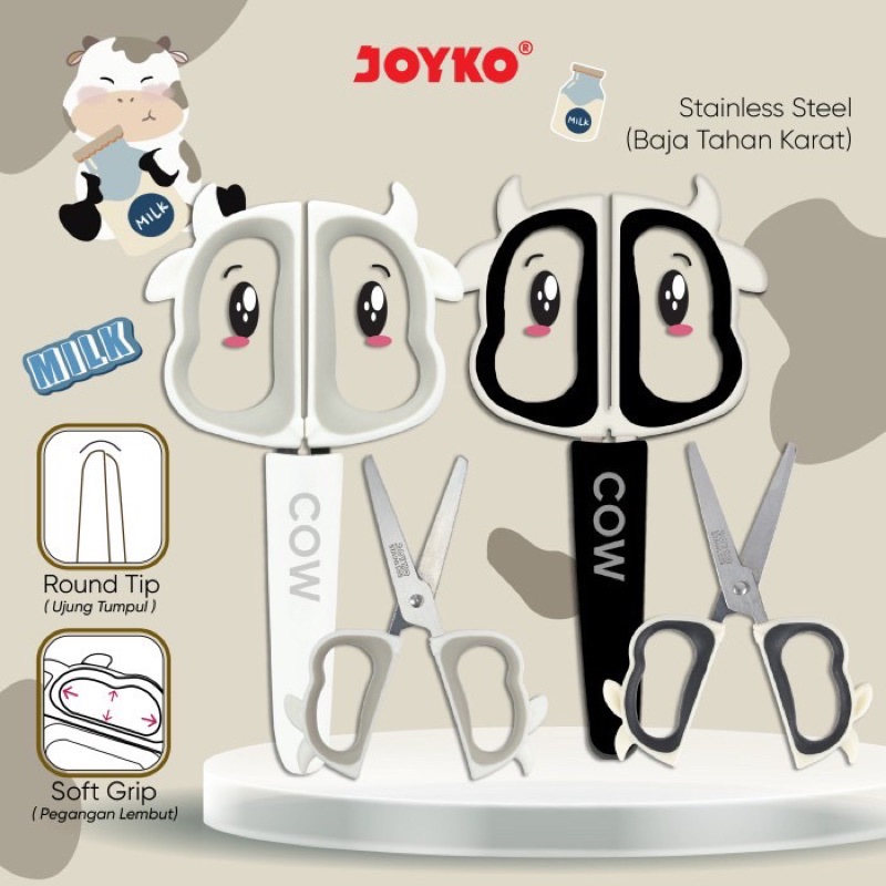 Jual Gunting Scissors Joyko Card Cow, Monkey | Shopee Indonesia