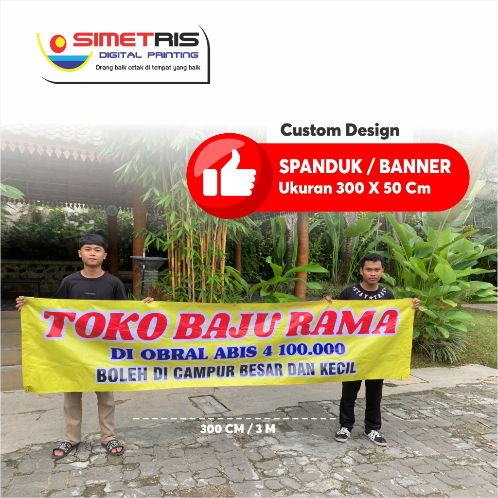 Jual spanduk baner ukuran 300x50 cm | Shopee Indonesia