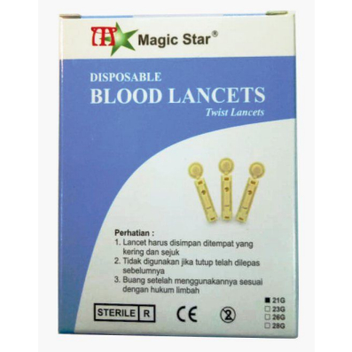 Jual Jarum Bekam Magic Star 21G / Blood Lancets / Twist Lancets ...