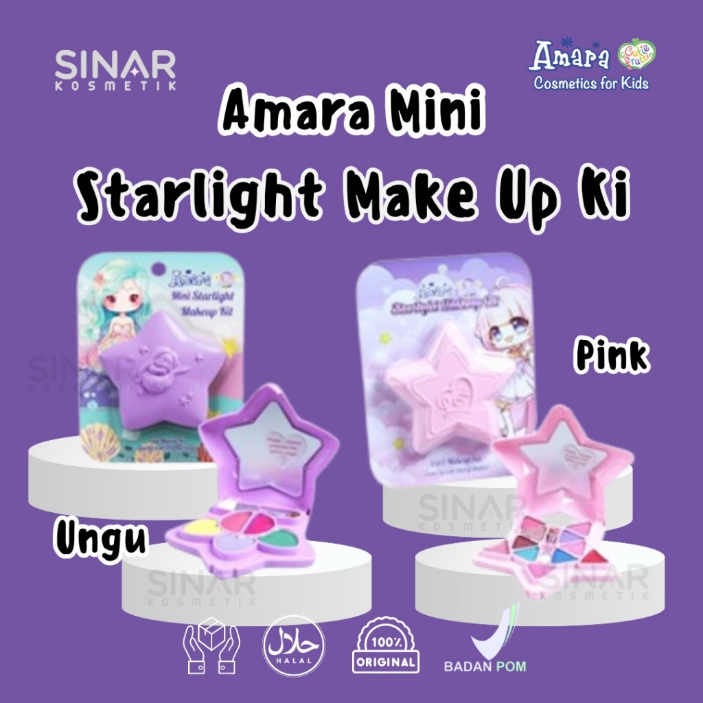 Jual Amara Mini Starlight Makeup Kit / Makeup Anak / Aman BPOM | 3in1 ...