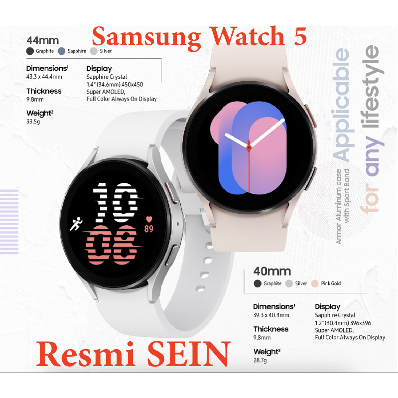 Jual Samsung Galaxy Watch 5 44mm 40mm Garansi Resmi Sein Original ...