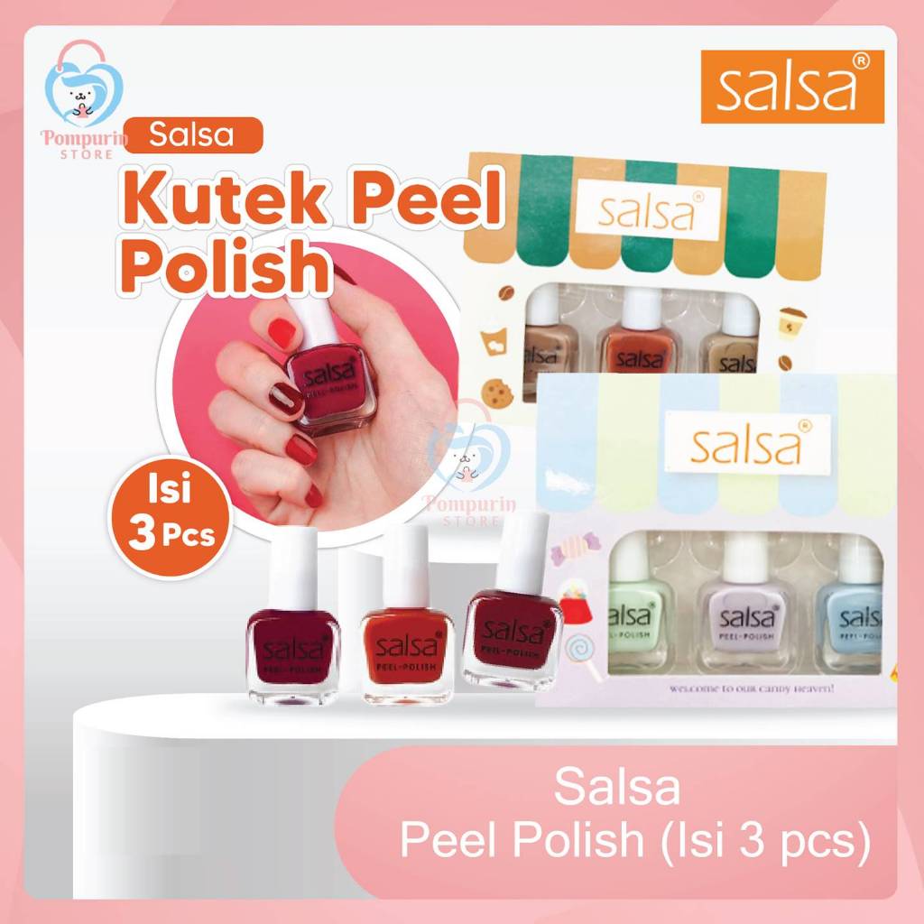 Jual (ISI 3PCS) Salsa Kutek Peel Polish Florist Coffee Art Salon Candy ...