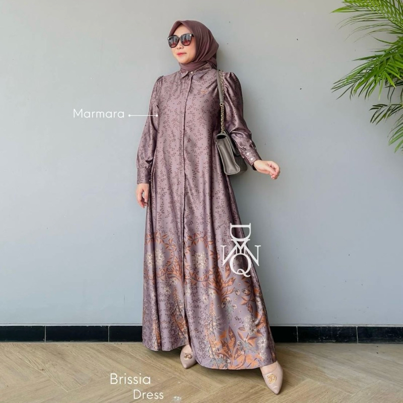 Jual DYN Clothingline x Qisthina Brissia Dress - Gamis Premium Silk ...