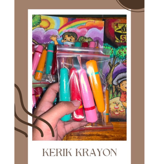 Jual KERIK/KEROK KRAYON( ALAT GORES LUKIS KRAYON BAHAN KAYU) | Shopee ...
