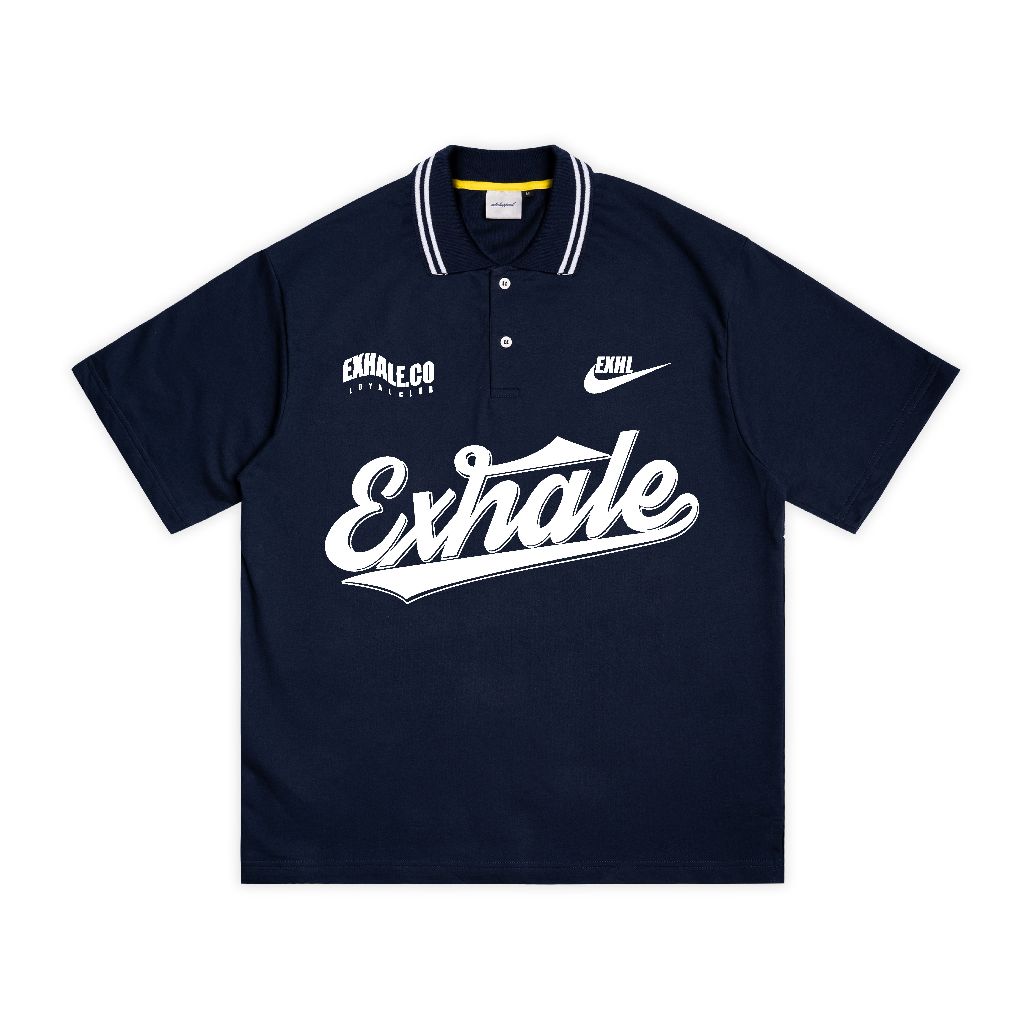 Jual Exhale Apparel Polo Oversize Rainard Navy | Shopee Indonesia