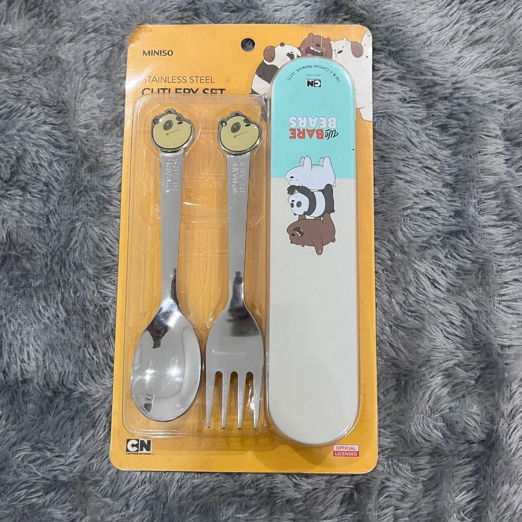 Jual MINISO WE BARE BEARS CUTLERY SET | Shopee Indonesia