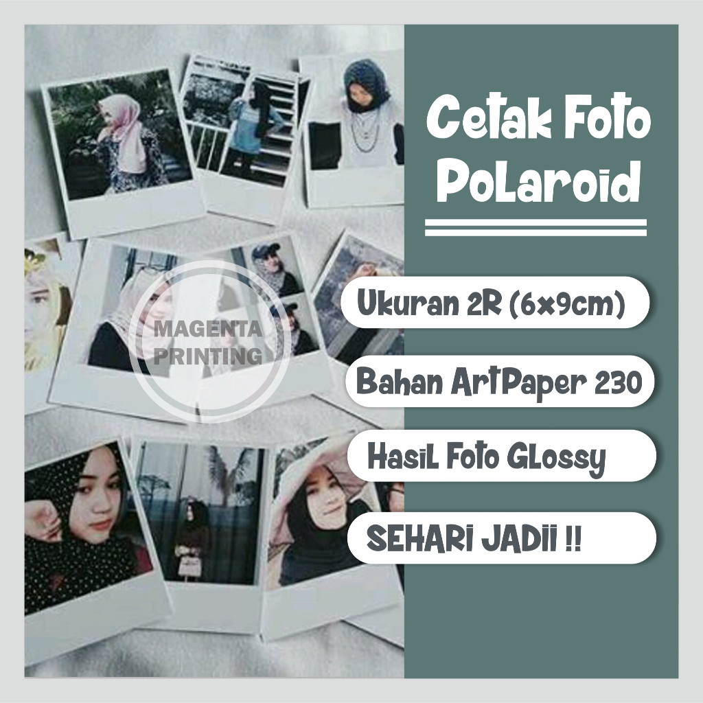 Jual CETAK FOTO POLAROID 2R (6X9CM) SEHARI JADI TANPA PO 100 FOTO KECIL / POLAROID TERMURAH ...