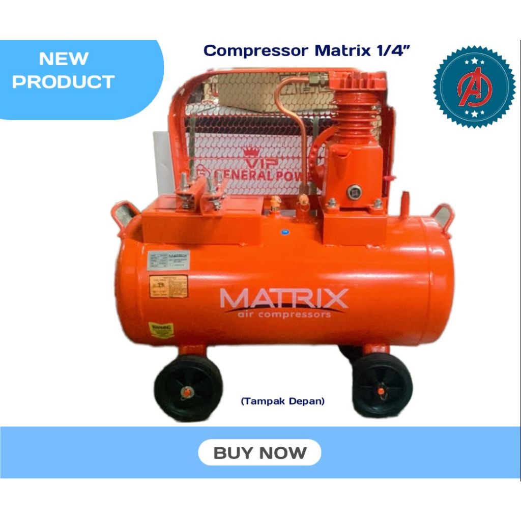 Jual Kompressor Angin Matrix 1/4 HP 25L MTX-1051/ Air Compressor 1/2HP ...