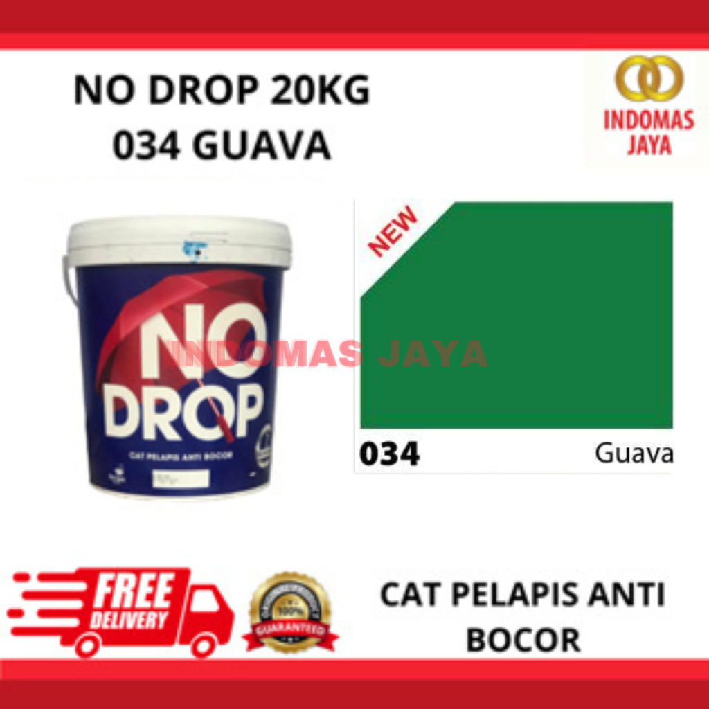 Jual CAT ANTI BOCOR KEDAP AIR WATERPROOFING 20KG 20 KG guava 034 NODROP / NO DROP 20KG GALONAN ...