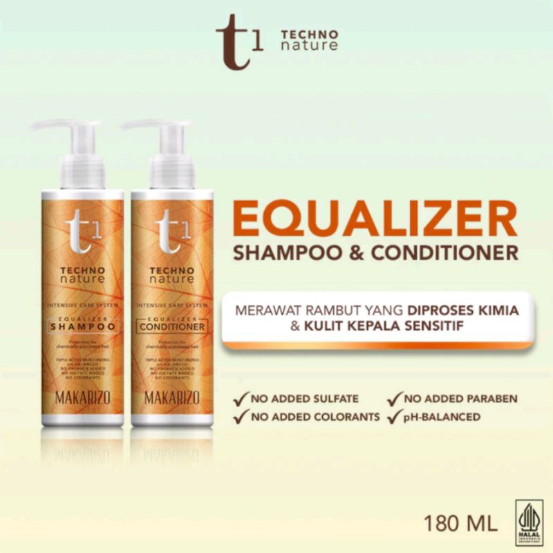 Jual T1 Techno Nature Equalizer Shampo & Conditioner 180ml | Shopee ...