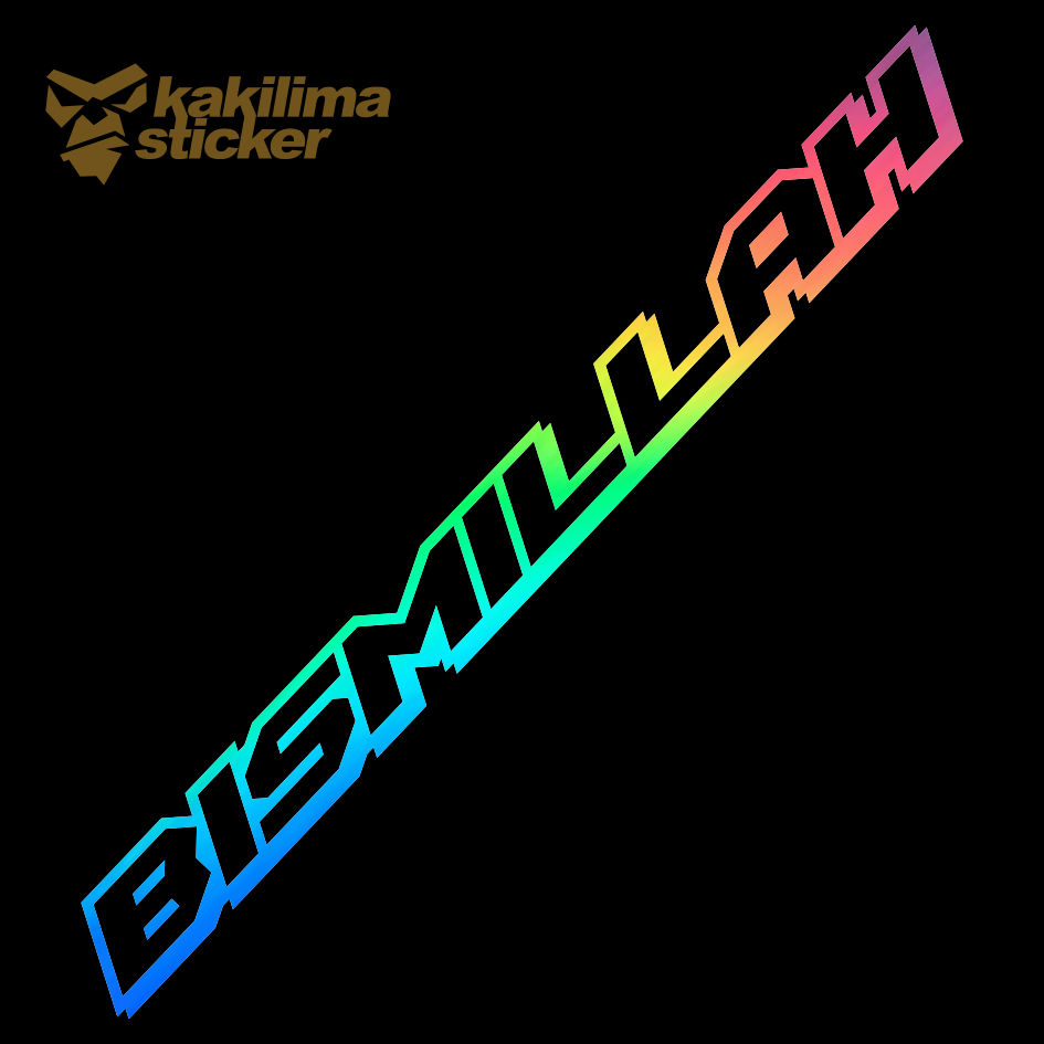 Jual Sticker Bismillah. Sticker Bismillah Mobil. Sticker Kaca Mobil ...