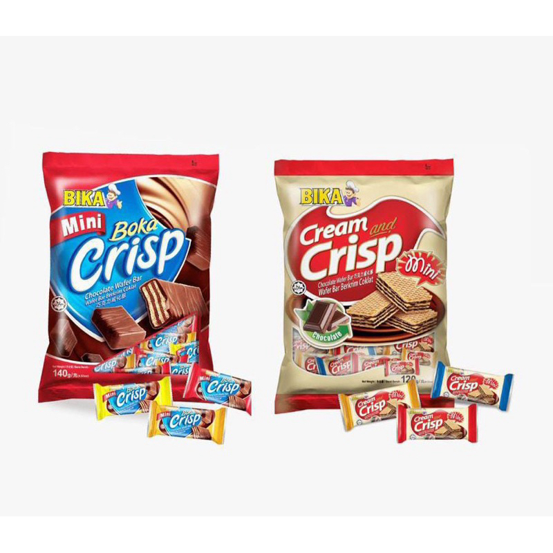 Jual Bika Boka Crisp Chocolate Wafer Bar 90g Bika Boka Cream And Crisp ...