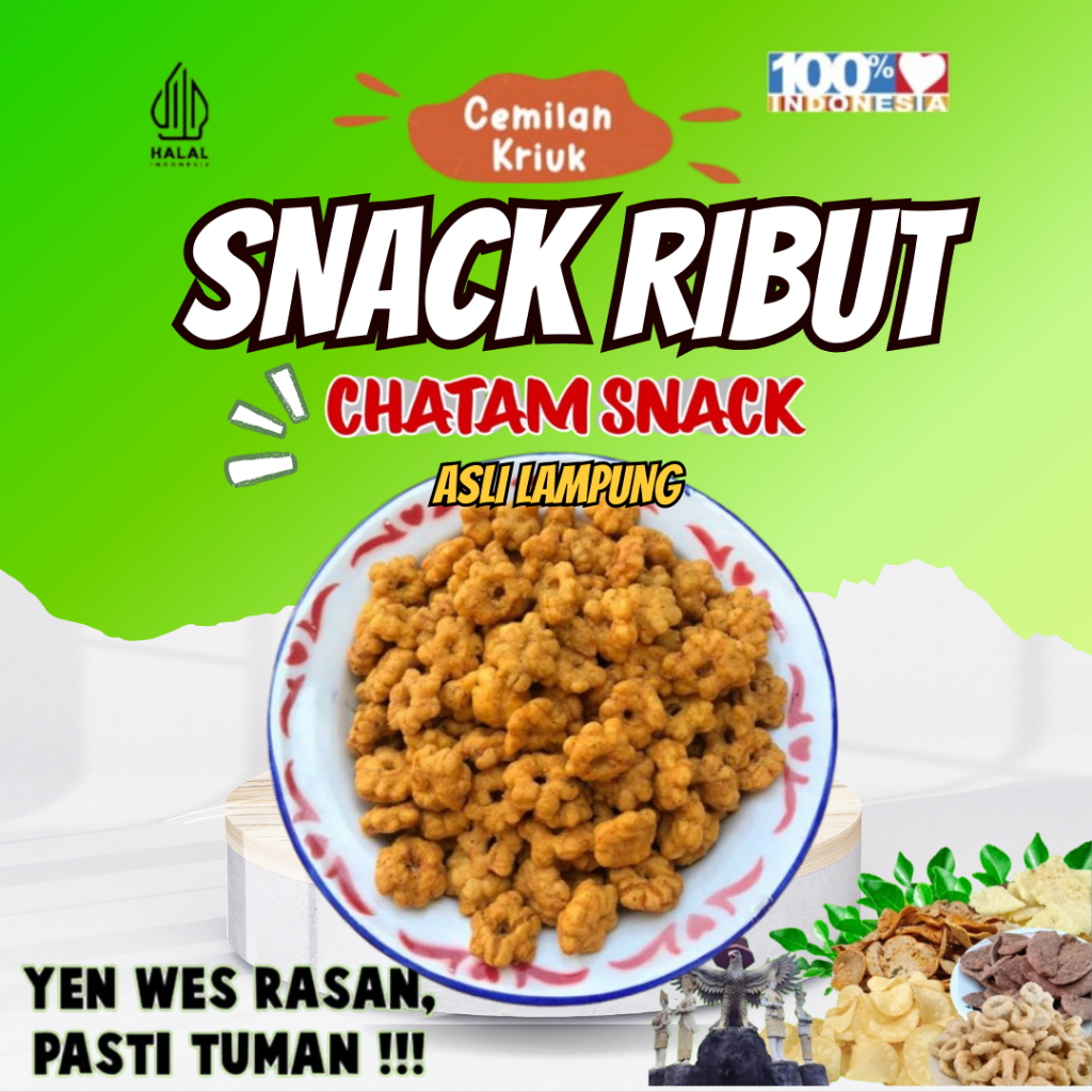 Jual SNACK RIBUT GURIH ENAK KEMASAN 250GR | Shopee Indonesia