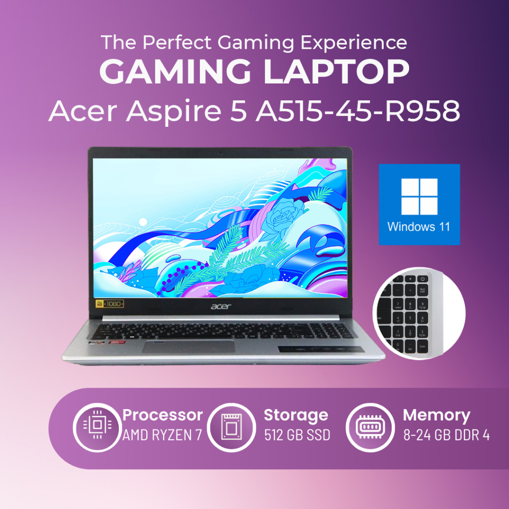 Jual ACER ASPIRE 5 A515-45-R958 [ AMD RYZEN 7 l RAM 8GB l SSD 512GB + 1 ...