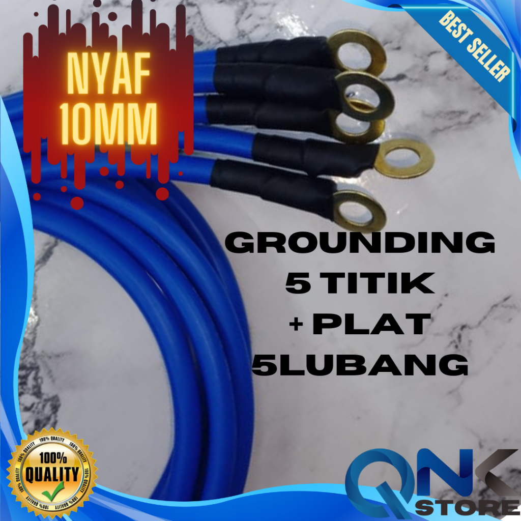 Jual Kabel Grounding 5 Titik NYAF 10mm Biru Kabel Negatif Kabel Massa ...