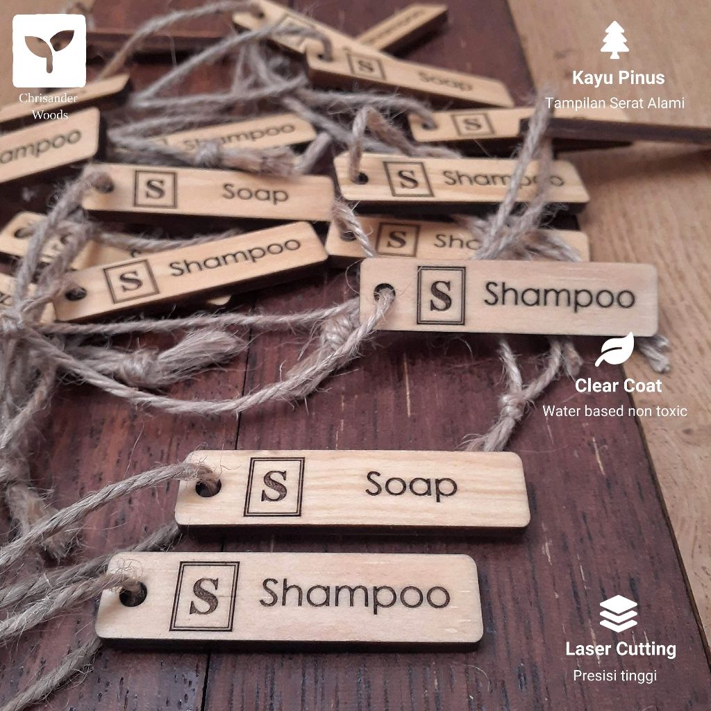 Jual Amenities Tag | Label Amenities | Label Kayu | Hang Tag Kayu Pinus ...