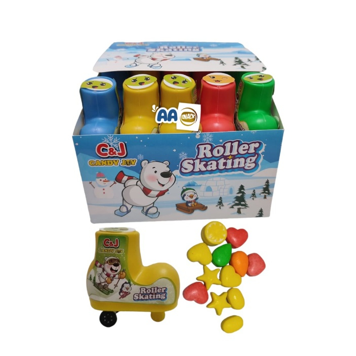 Jual C&J PERMEN KERAS BENTUK MAINAN SEPATU RODA BOX ISI 30 | Shopee ...