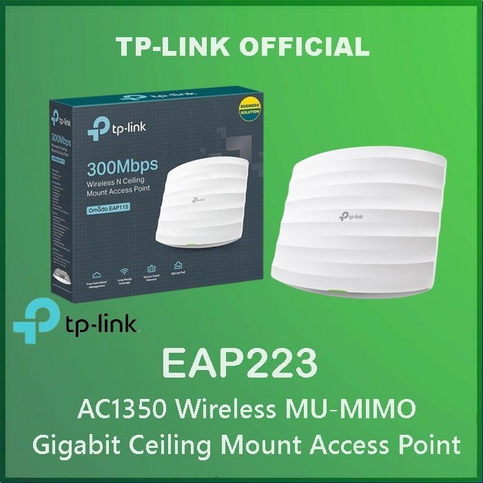 Jual TP LINK EAP223 AC1350 Wireless MU-MIMO Gigabit Ceiling Mount AP ...