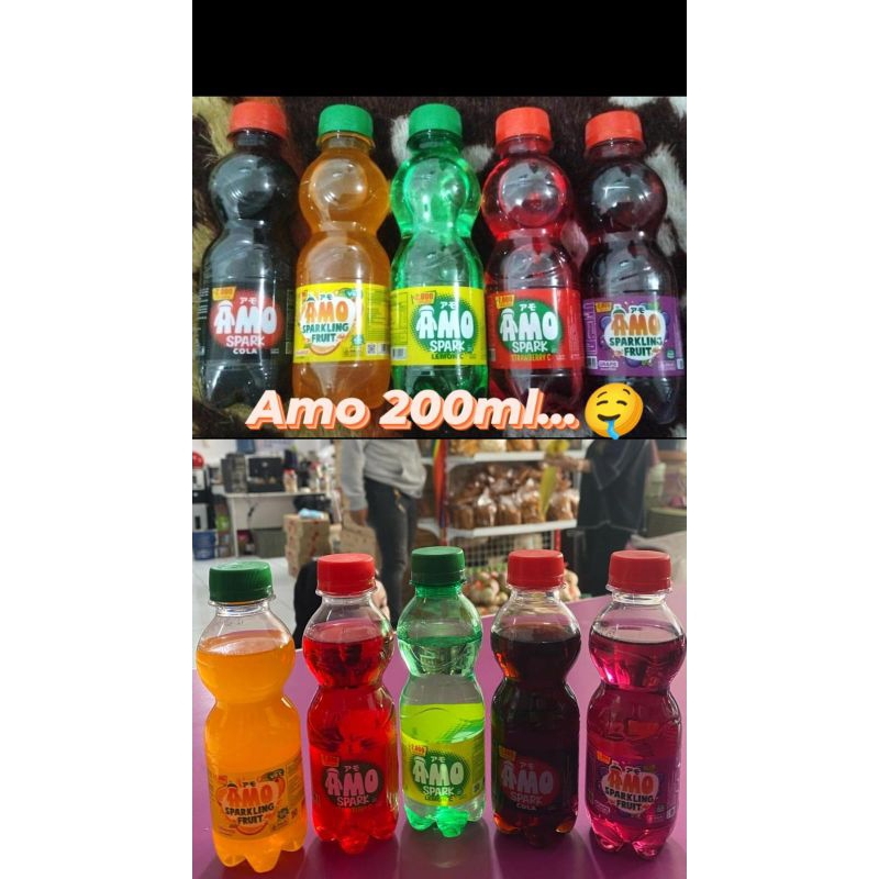 Jual AMO CSD Minuman Cola strawberry lemon orange 200ml (1 krat isi 24 ...