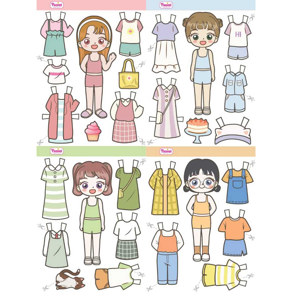 Jual Korean Paper Doll Panini Baju Bajuan Bongkar Pasang | Shopee Indonesia
