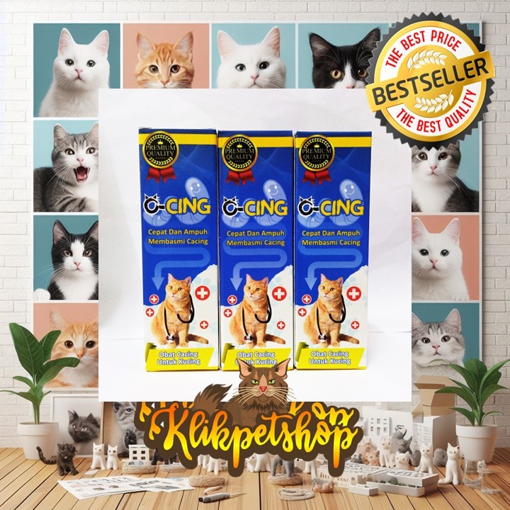 Jual Obat cacing kucing O-Cing Ocing o cing 20 ML Ampuh Membasmi ...