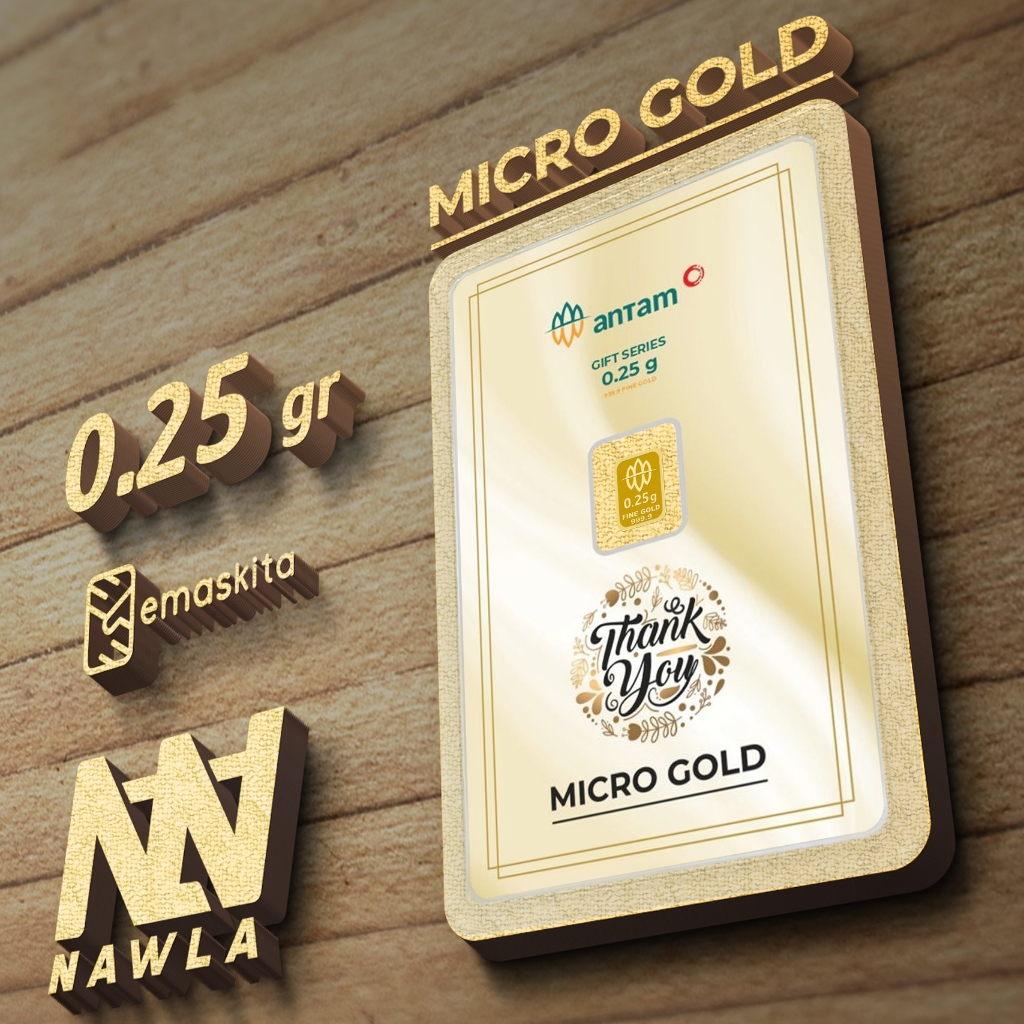 Jual Antam 0.25 gram Micro Gold Premium Emas Murni 24 Karat Hartadinata ...