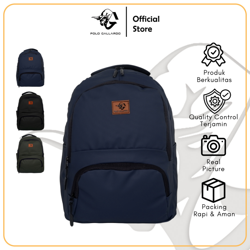 Jual Polo Gallardo Tas Ransel Sekolah Pria Wanita Backpack Laptop ...