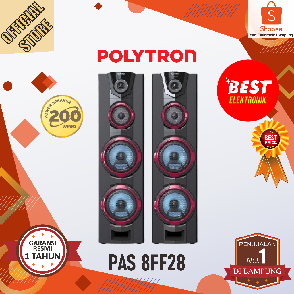 Jual Speaker POLYTRON PAS 8FF28 Bluetooth Speaker Aktif Karaoke 8 Inch ...