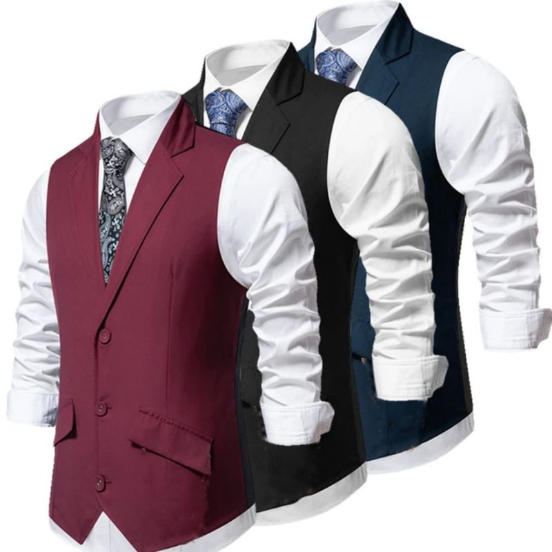 Jual Rompi formal pria/Rompi vest kerah pria, dalaman blazer ataw jas ...
