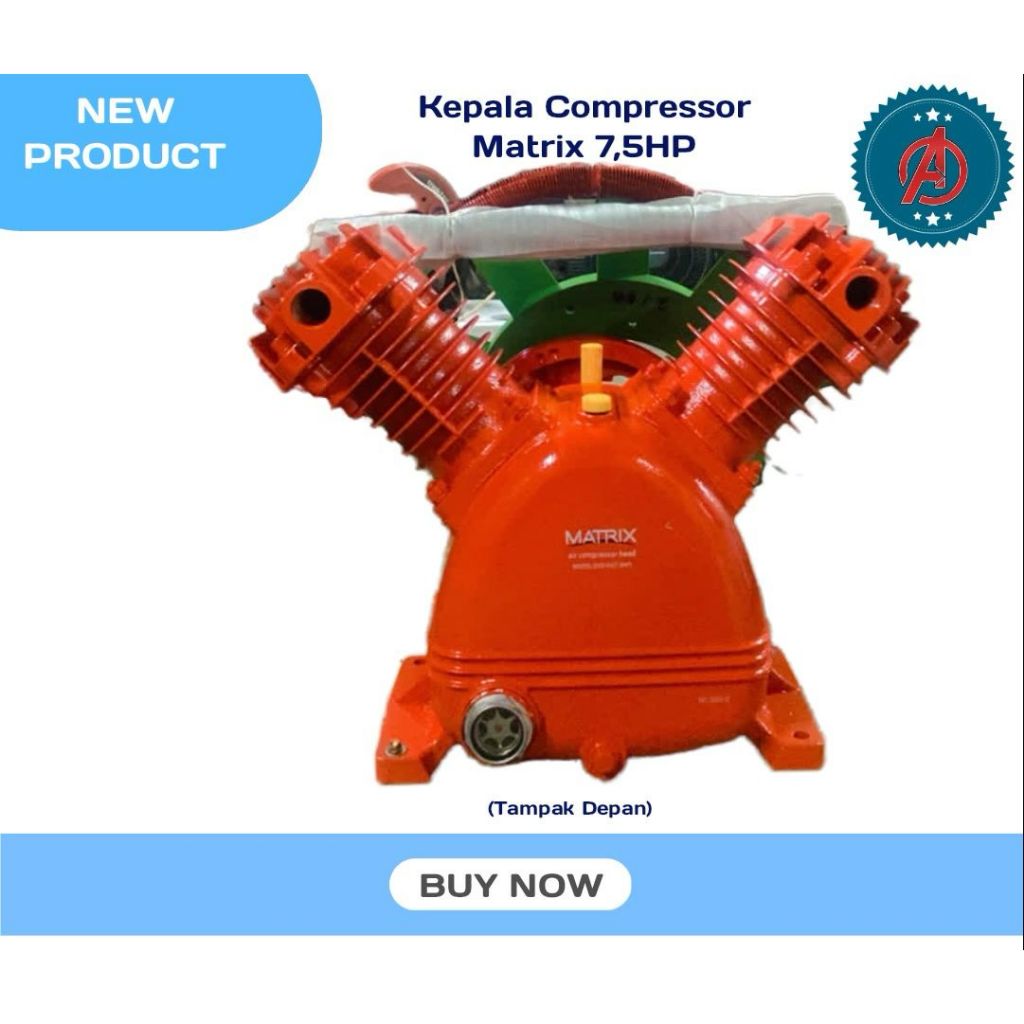 Jual Kepala Kompressor Matrix 7.5HP tipe DW2100/ Kepala Kompressor ...