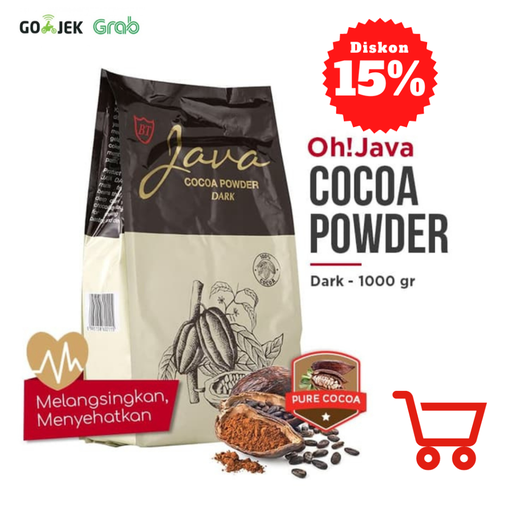 Jual Oh!JAVA DARK Cocoa Powder 1000g Dark Chocolate| ASLI (Bukan Repack) | Shopee Indonesia