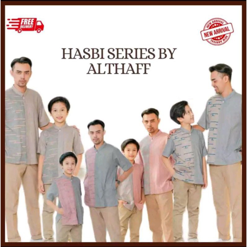 Jual KOKO COUPLE AYAH DAN ANAK HASBI SERIES BY ALTHAFF | Shopee Indonesia