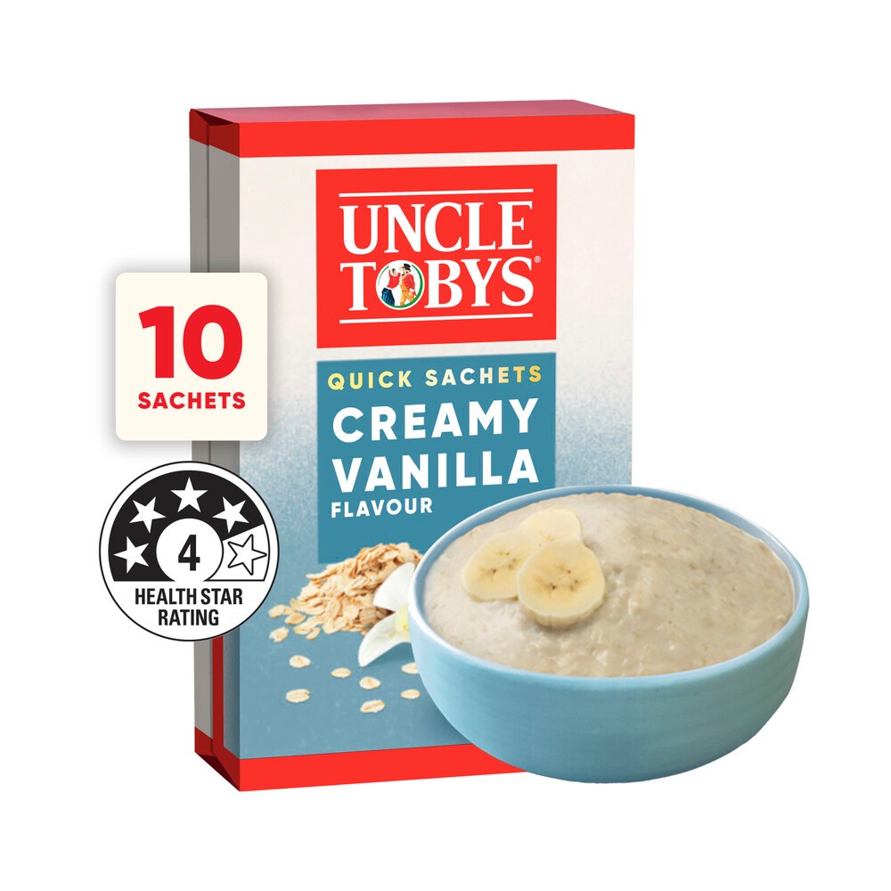 Jual Uncle Tobys Oats Quick Sachets Creamy Vanilla | 350g Australia ...