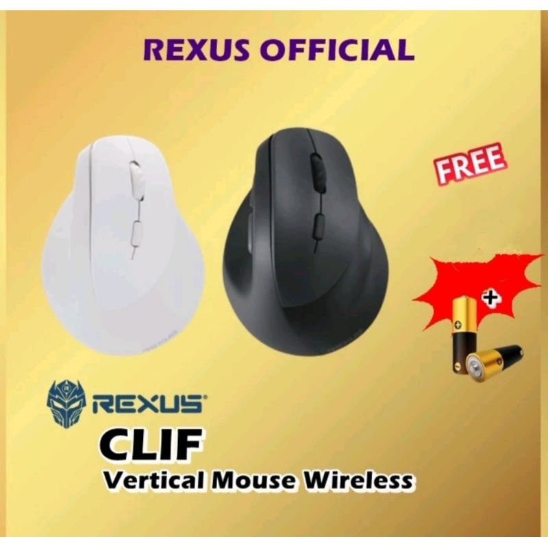 Jual Rexus Clif Vertical Mouse Wireless Dual Mode Connection Cliff ...