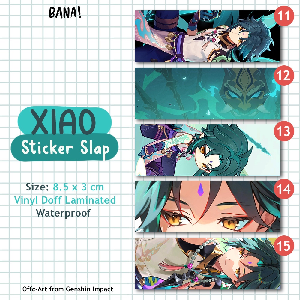 Jual Stiker Slap Xiao Genshin Impact Stiker Anime Premium | BANA ...