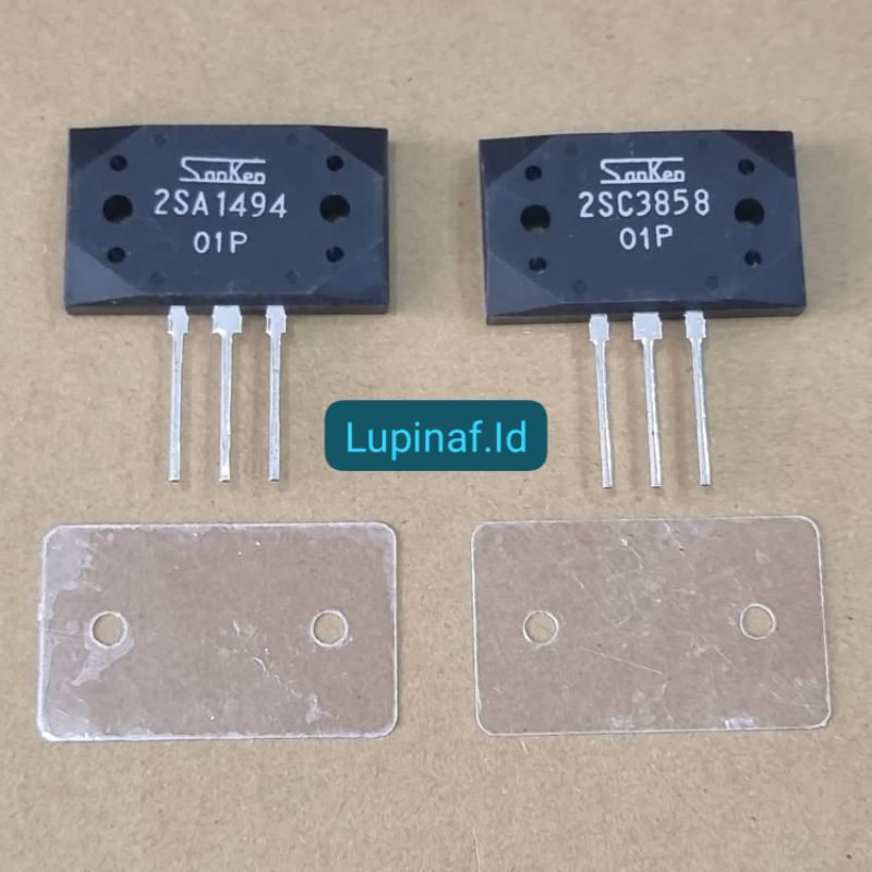Jual TRANSISTOR ORI 2SA1494 2SC3858 SANKEN JEPANG ORIGINAL 1SET + MIKA ...