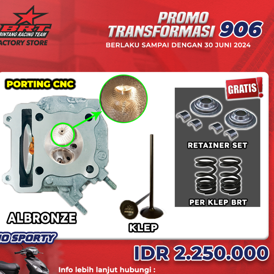 Jual CYLINDER HEAD MIO SPORTY / MIO OLD / MIO NEW BRT | Shopee Indonesia