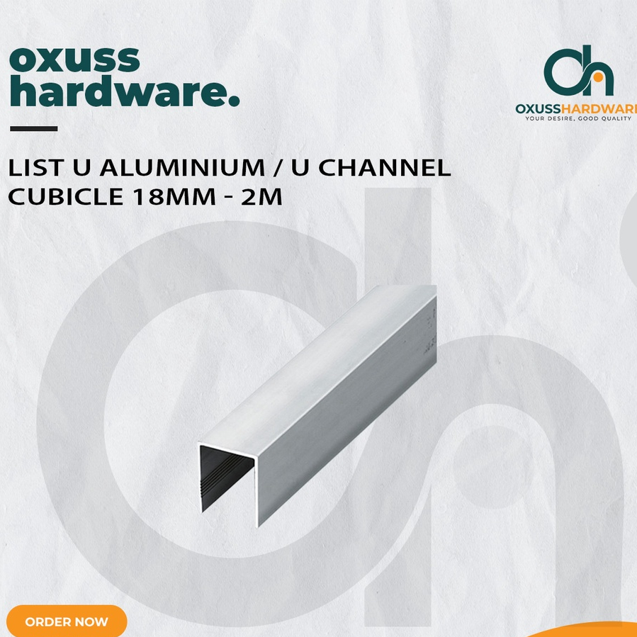 Jual List U Aluminium / U Channel Cubicle 18 MM - 2 meter | Shopee ...