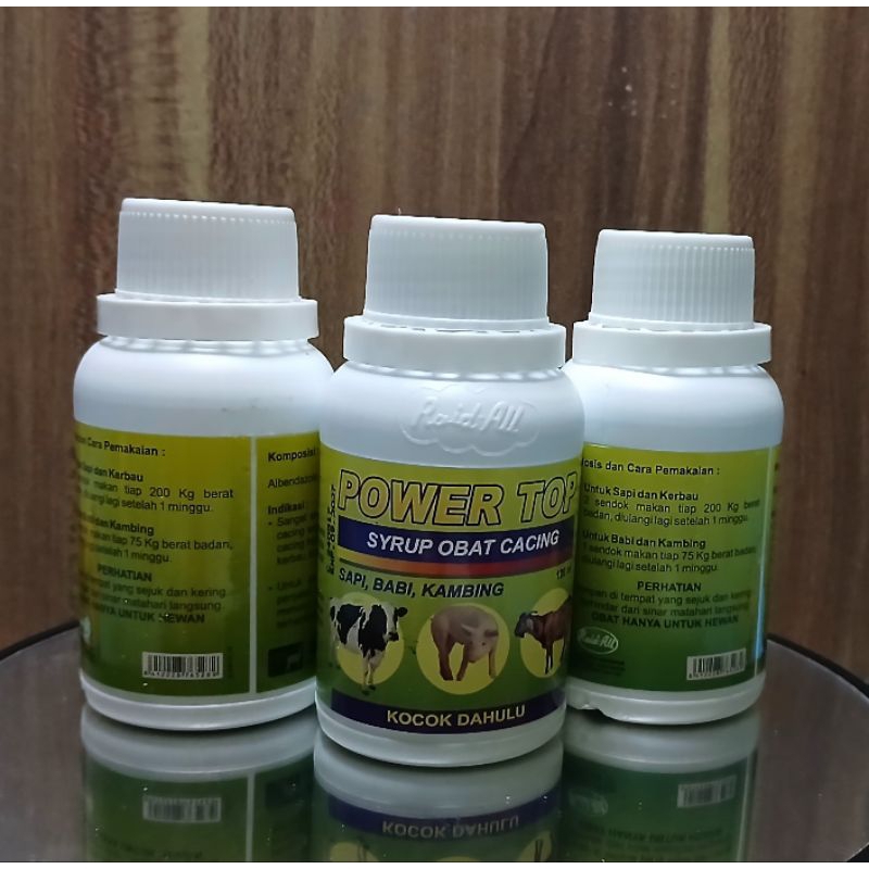 Jual Sirup Obat cacing sapi POWER TOP Obat cacing kambing obat cacing ...